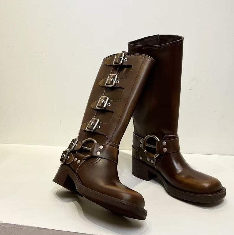 Bravo boots full buckles – Anna Xi